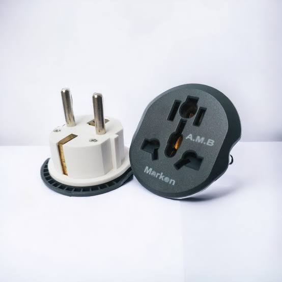 3 Pin to 2 Pin Converter EU Plug Travel Adapter, Multi Purpose Socket ...