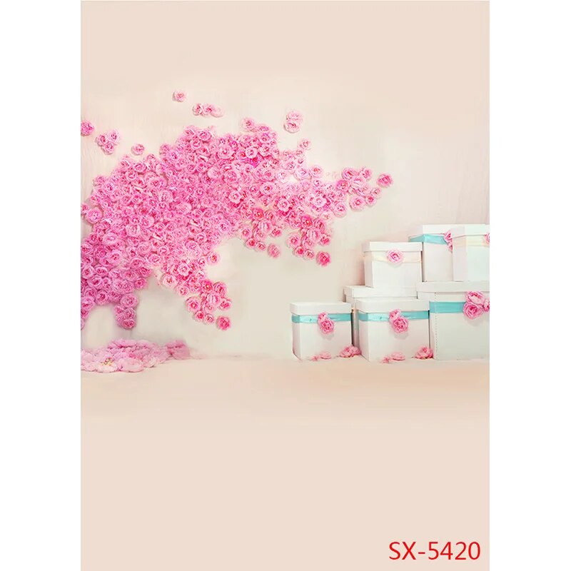 ZHISUXI Vinyl Photography Backdrops Prop Flower Wood Floor Castle ...