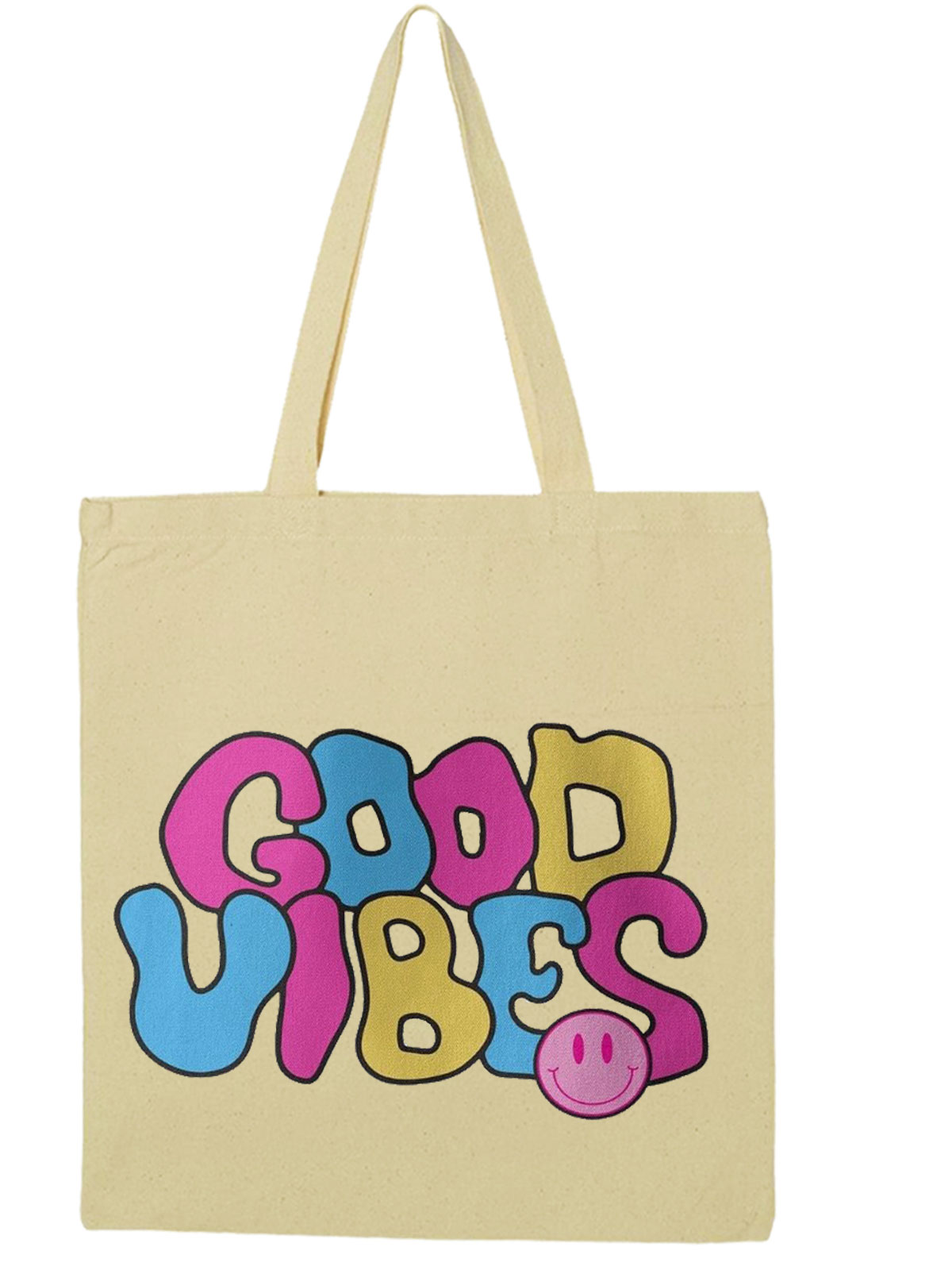 Vagile Groovy Good Vibes SUPER HEAVY WEIGHT SHOULDER TOTE SHOPPING CANVAS BAGS Gift Idea | Daraz.pk