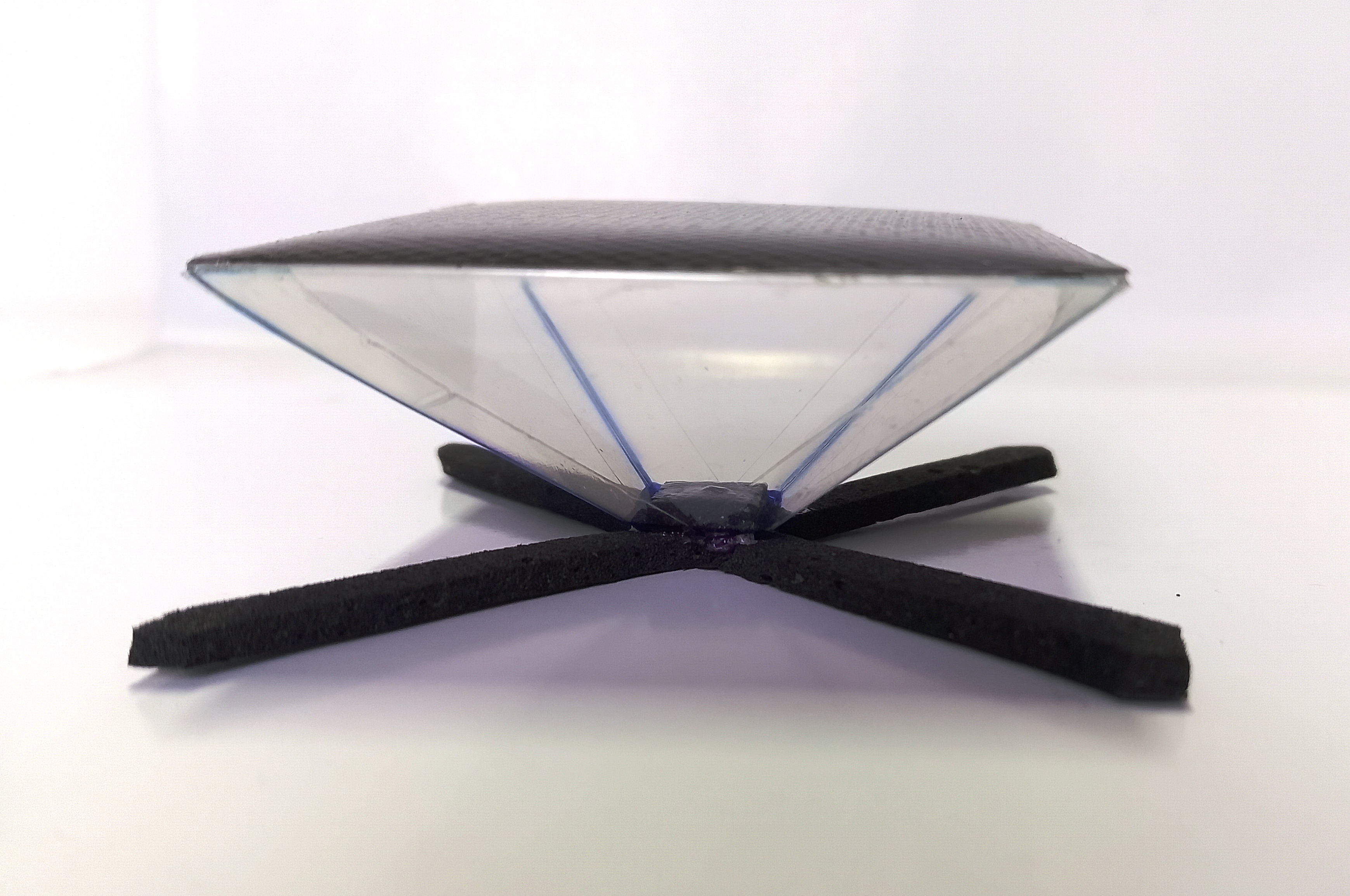 Mu'allaq 3D Hologram Projector Inverted Pyramid Frustum Lens 360 degree ...