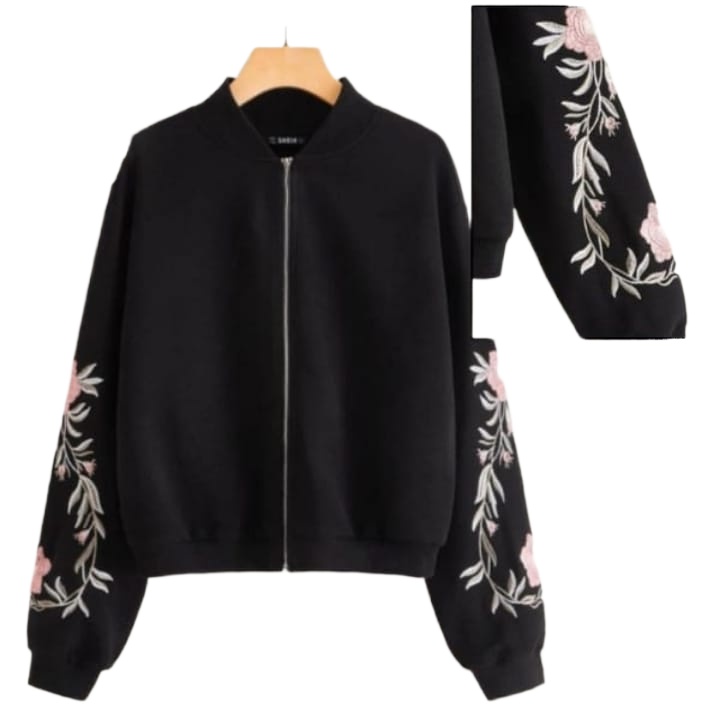 New Winter Collection Embroidered Fleece Jacket For Women | Daraz.pk