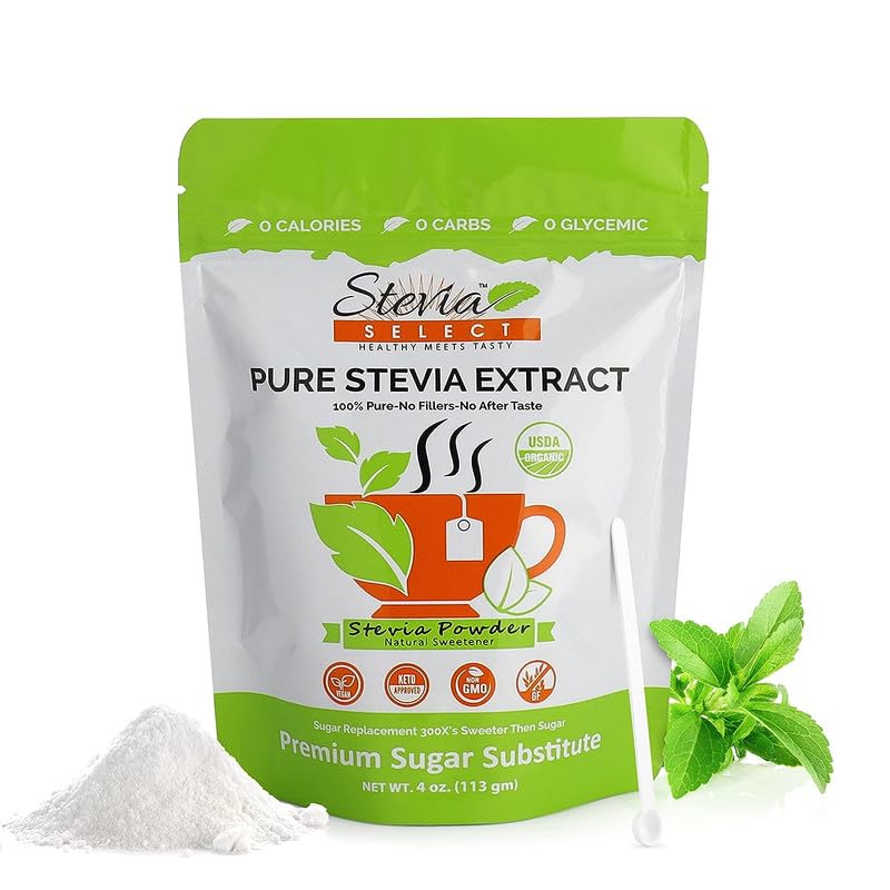 Stevia Select Organic Stevia Powder - Sugar Free Plant Based Stevia ...