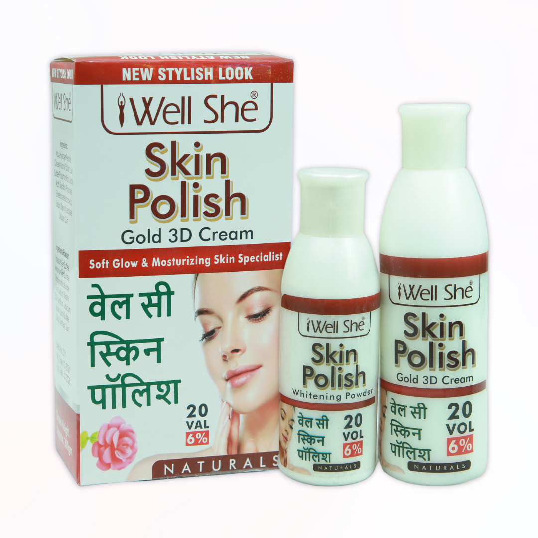 WellShe Skin Polish Kit - 200gm Peeling Cream & 100gm Bleach Powder ...