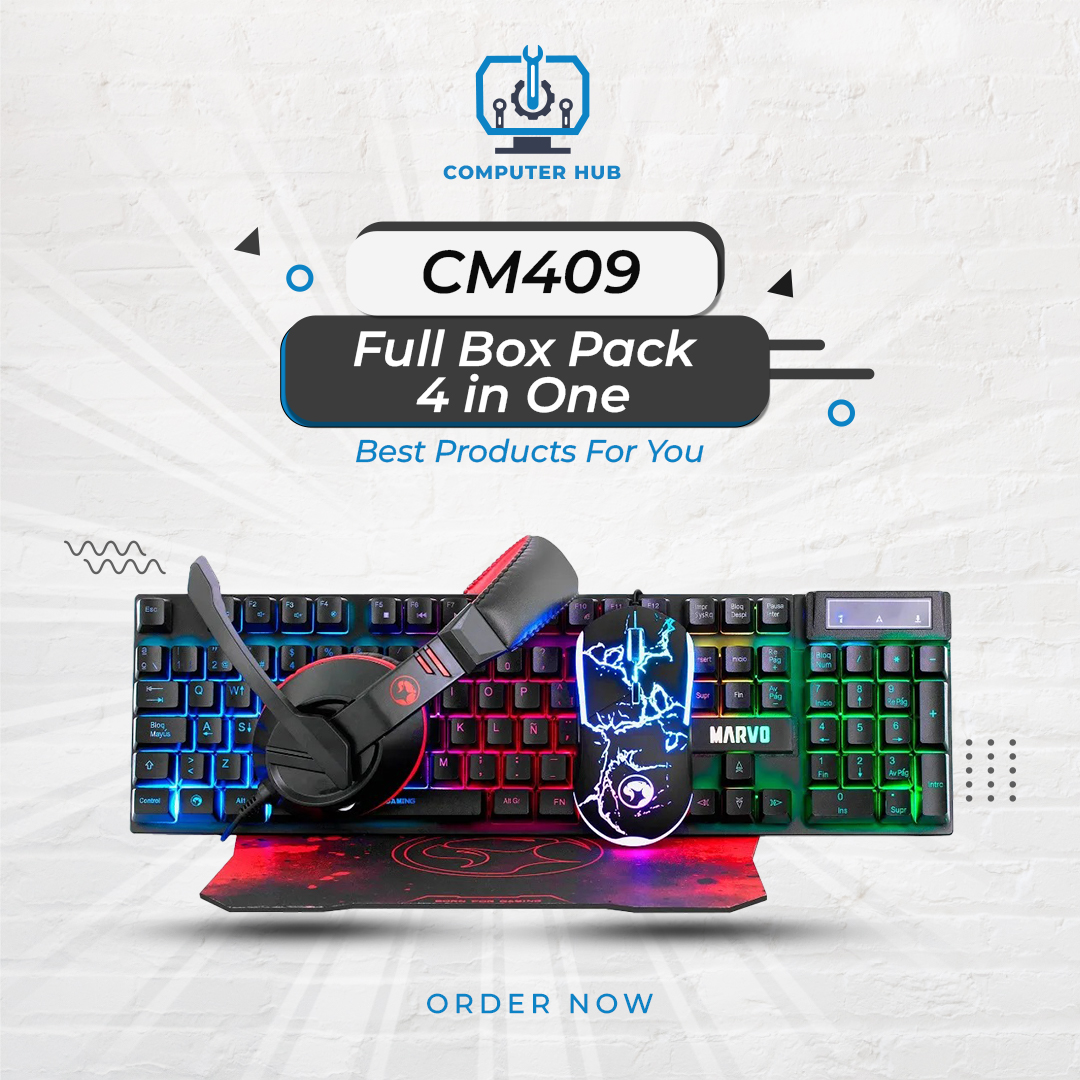 CM409 4-IN-1 Gaming Starter kit, all in one Mouse, Keyboard, Headset ...