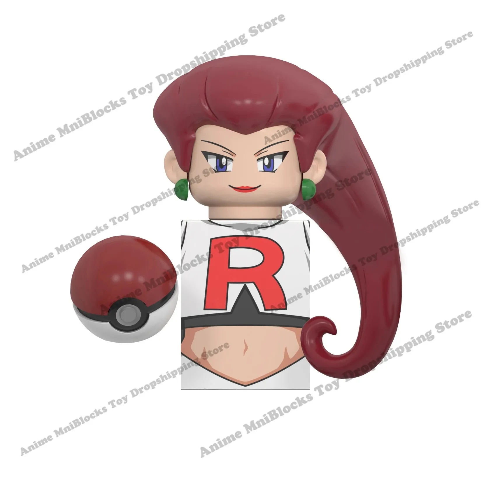 WM Blocks Pokemon Ash Ketchum Poké Ball Anime Bricks Pikachu Building ...