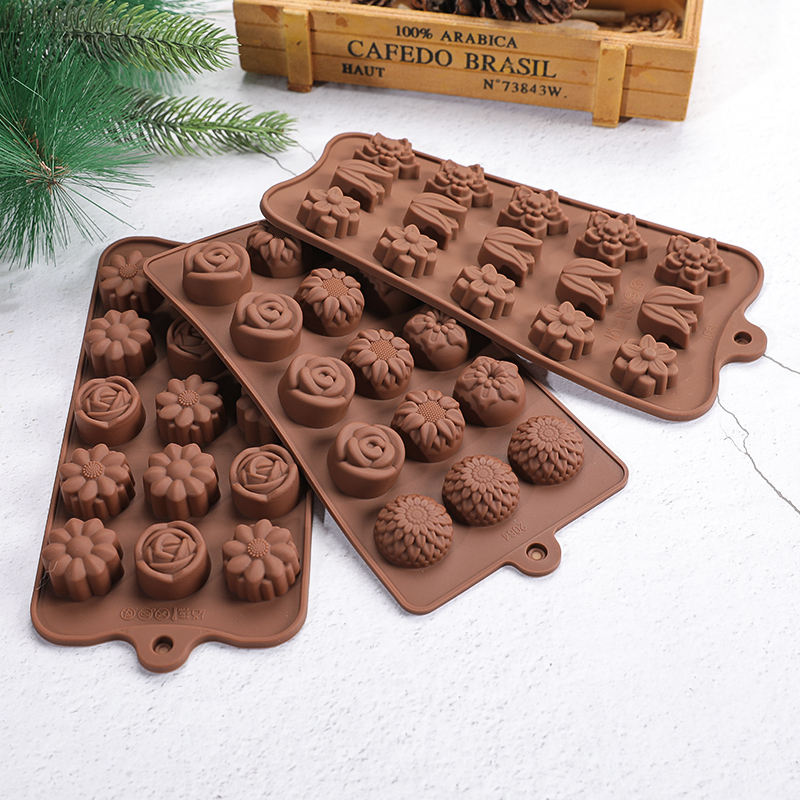 Food-Grade Silicone Chocolate Molds – 4-Pack Non-Stick Baking Trays for ...