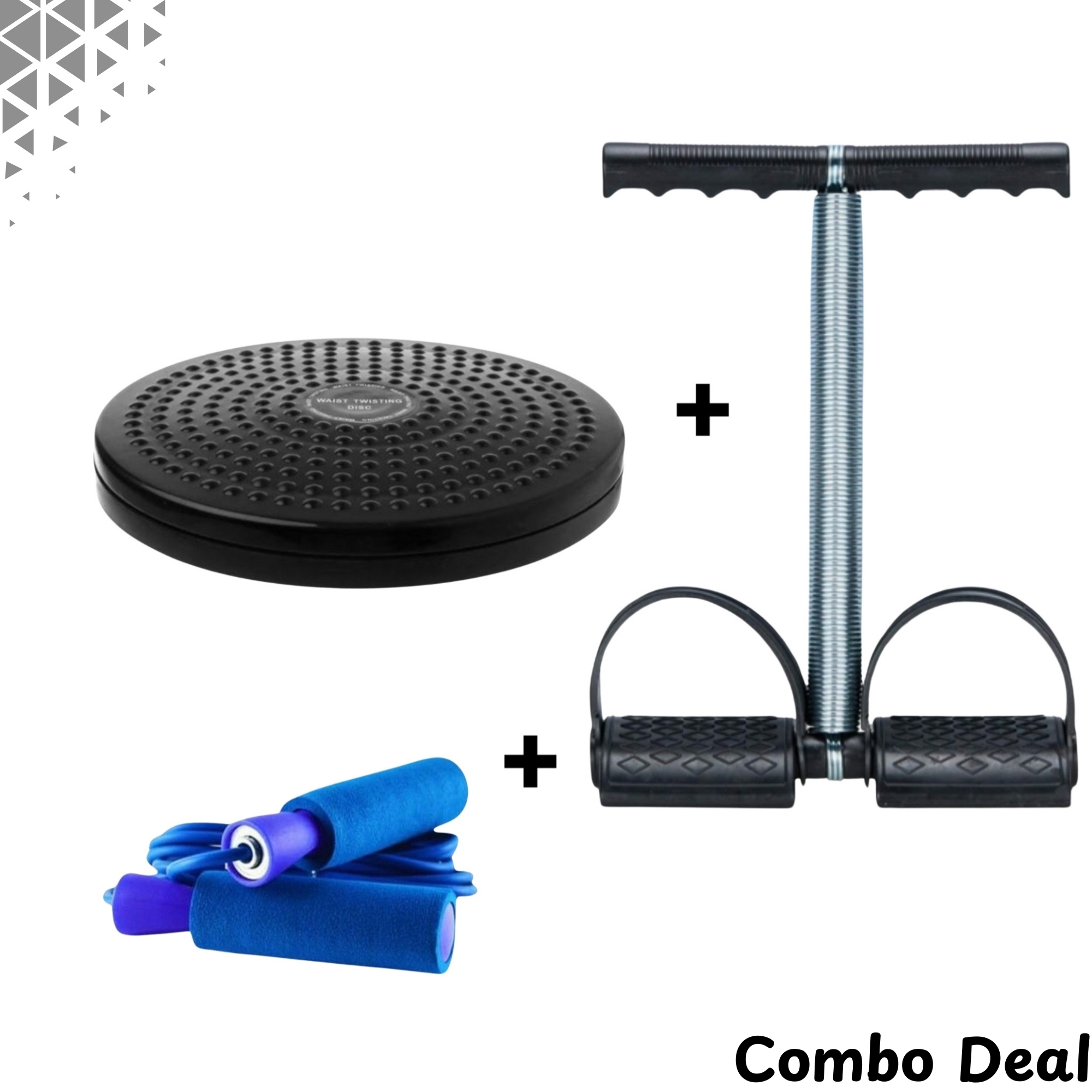 COMBO DEAL OF SINGLE OR DOUBLE SPRING TUMMY TRIMMER +TWISTER PLATE ...