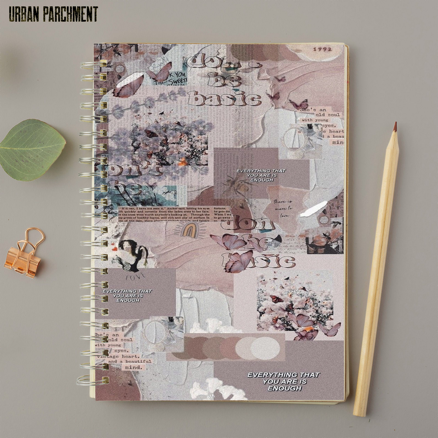 Basic Aesthetic - A4 Spiral Notebook with Plastic Sheet | Daraz.pk
