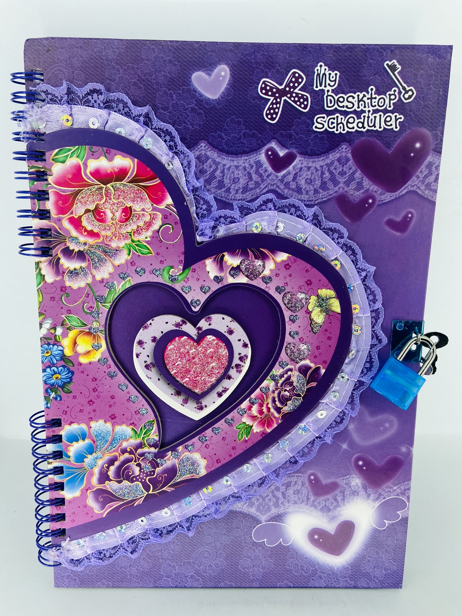 Fancy Lock Diary of A4 Size | Daraz.pk