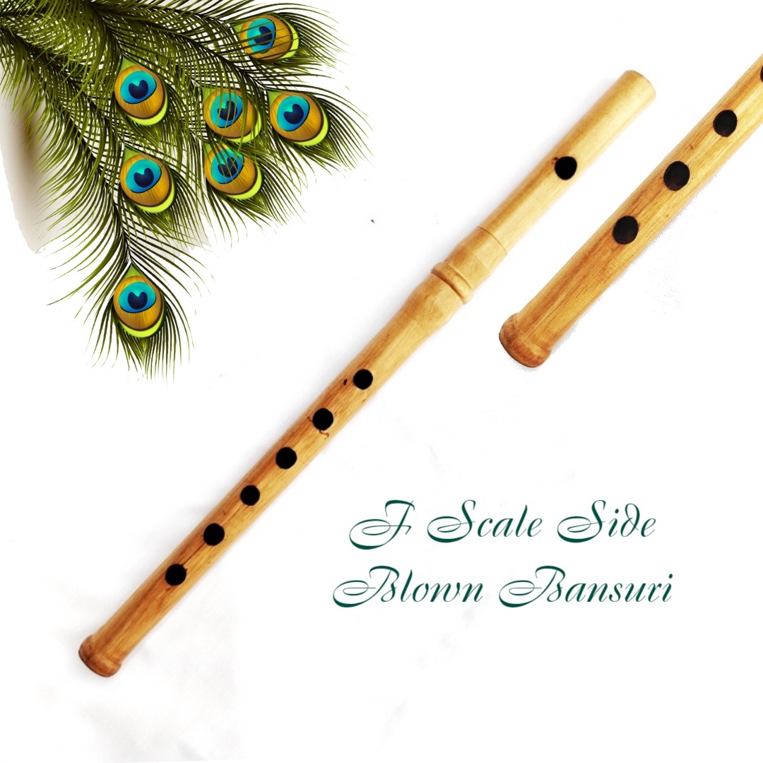Wooden Bansuri F Scale Medium Side Blown Flute Best For Beginner Size ...