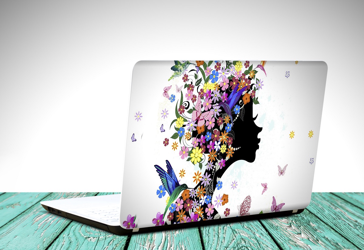 Laptop With Butterfly Design