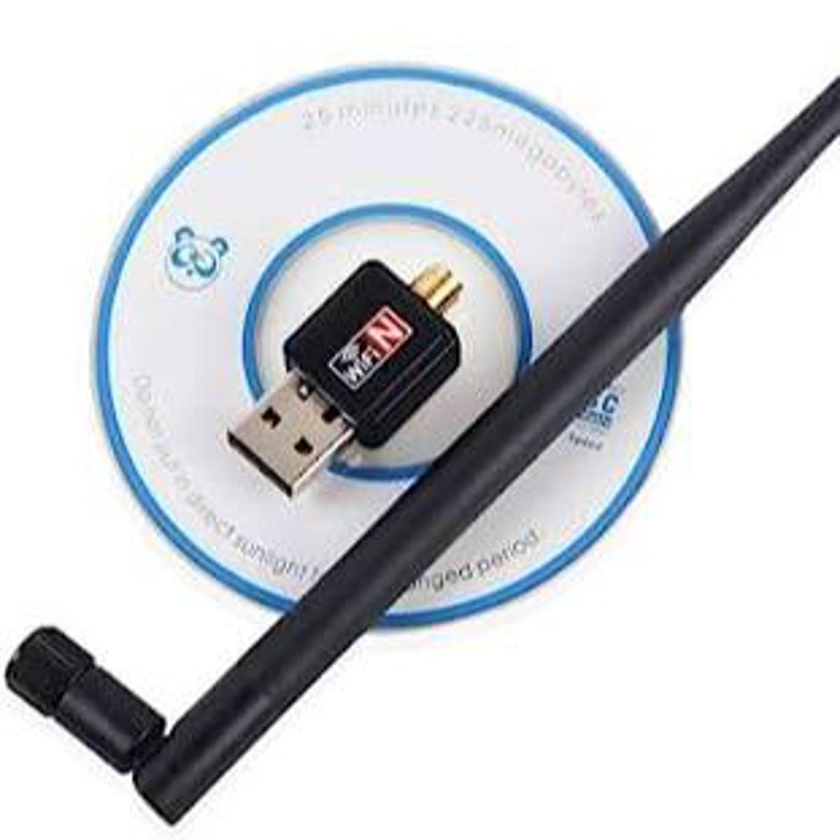 WiFi Adapter N 802.11 b/g/n Wi-Fi Dongle High Gain 300Mbps wireless Antenna wifi for computer ...
