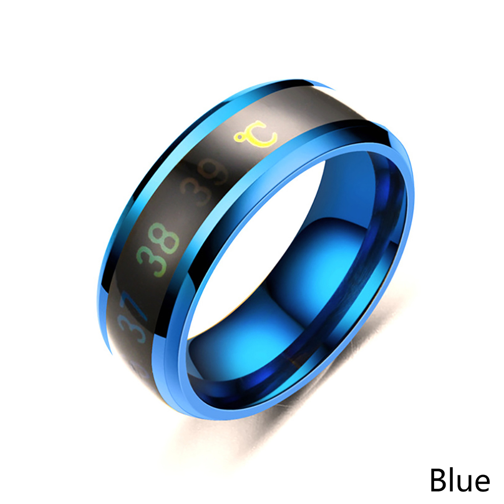 EB 8mm Stainless Steel Ring Smart Sensor Body Temperature Ring ...