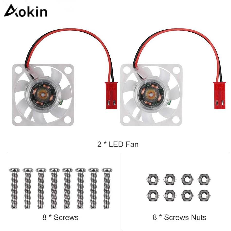 Raspberry Pi DC Brushless CPU LED Cooling Fan Raspberry Pi 4 Cooling ...