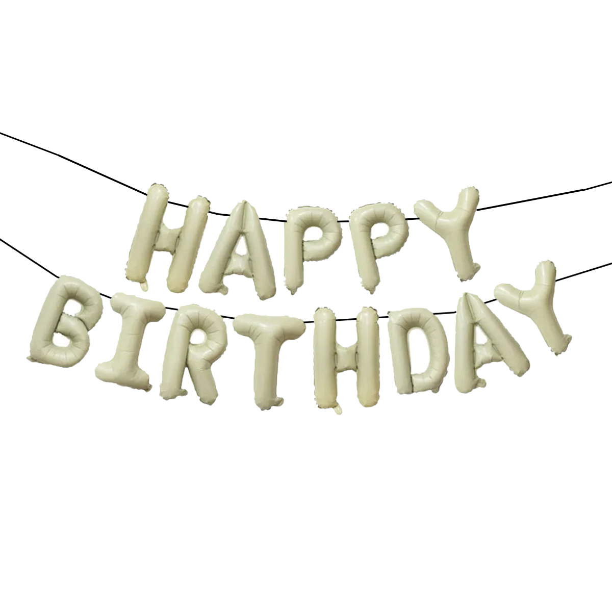 Happy Birthday Foil Banner Balloons, 16 Inch 13 pcs Chrome Metallic ...