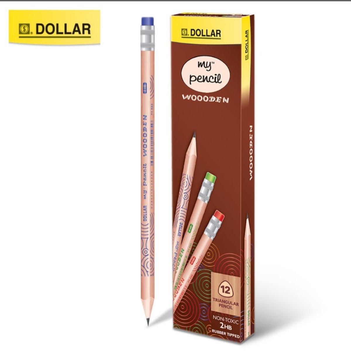Dollar My Pencil Wooden Graphite Black Lead HB 12 Pencils | Daraz.pk