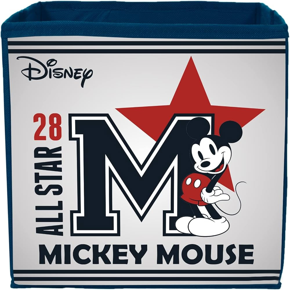 Diney Team Printed Foldable Storage Cubes Organizer Basket With Cover ...