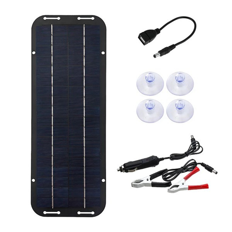 60W 12V Solar Panel Kit Outdoor Camping Battery Charger Solar Plate ...