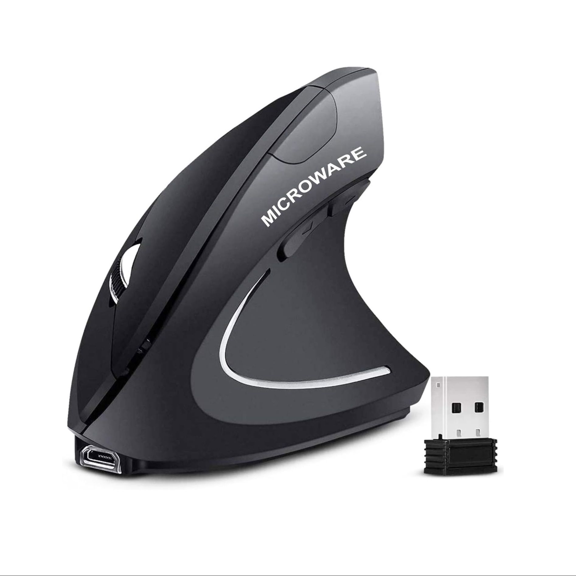 Wireless Ergonomic Mouse, Rechargeable 2.4G Bluetooth Vertical Mouse ...
