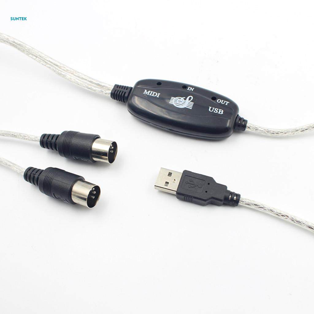 USB to MIDI Interface Cable Adapter Midi -Out Music Keyboard Piano to ...