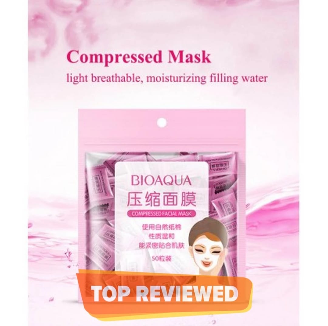 Bioaqua Compressed Facial Tablet Face Sheet Mask 5/15/25/50/100Pcs ...