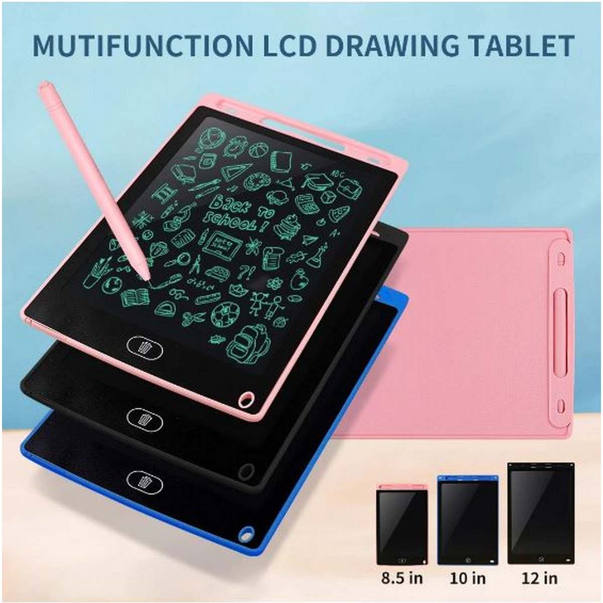 LCD Writing Tablet Electronic Slate E-writer Digital Memo Pad Erasable ...