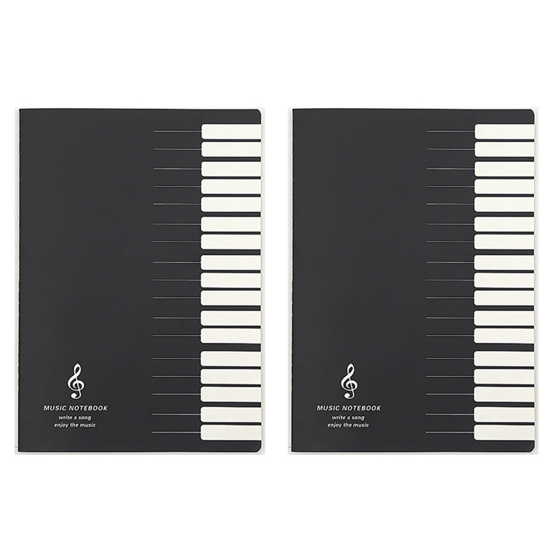 2X Five Lines Music Notes Notebook Music Tab Staff Stave Notebook ...