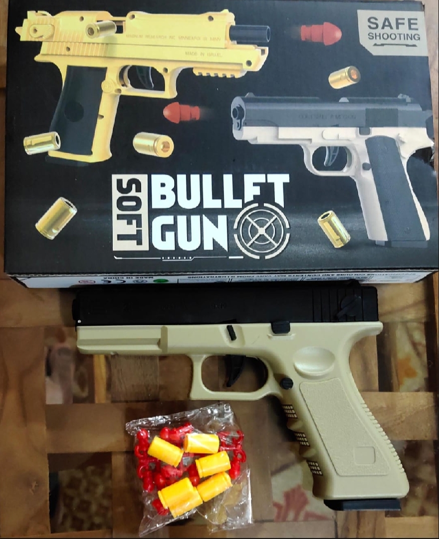 Semi-Automatic Toy Gun Soft Bullets Gun, Auto Toy Gun with Shell Ejection and Auto Rebound ...