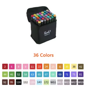 Touch Alcohol Markers Professional Art Set -Double Ended Blendable ...