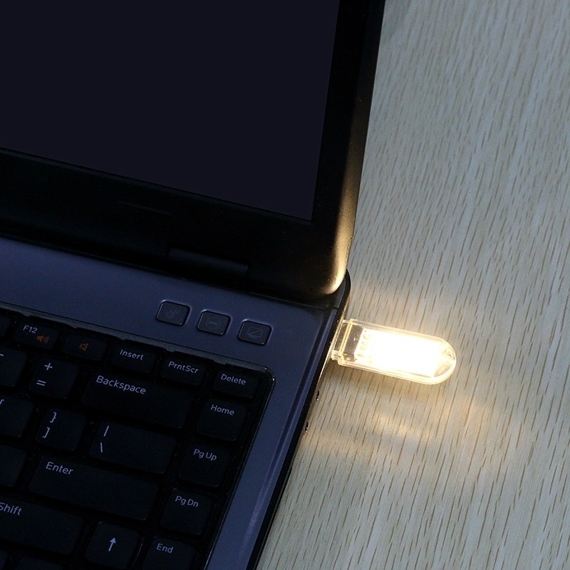 Portable USB LED Book Lights 3 LEDs Bulb 5V Power Input White/Warm ...