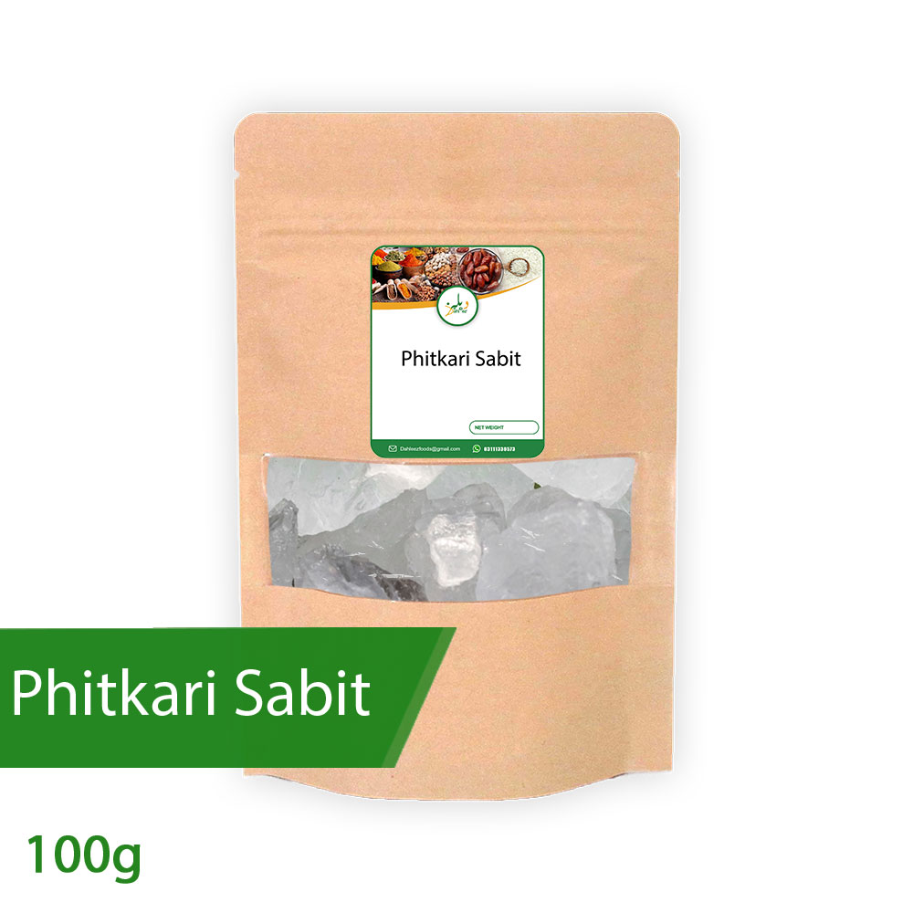 Phitkari Sabit / Alum Whole 100 Gram | Daraz.pk