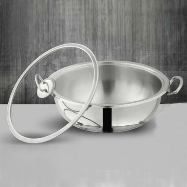 Alpha Stainless Steel Wok [24, 26, 28, 30, 32, 36, 40 & 45cm] | Double ...