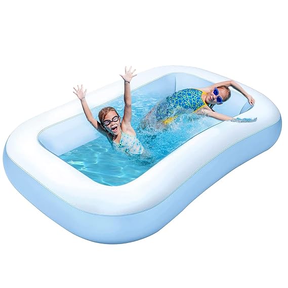 Intex 5.3 FT Rectangular Swimming Pool | Easy Setup Non-Inflatable Pool ...