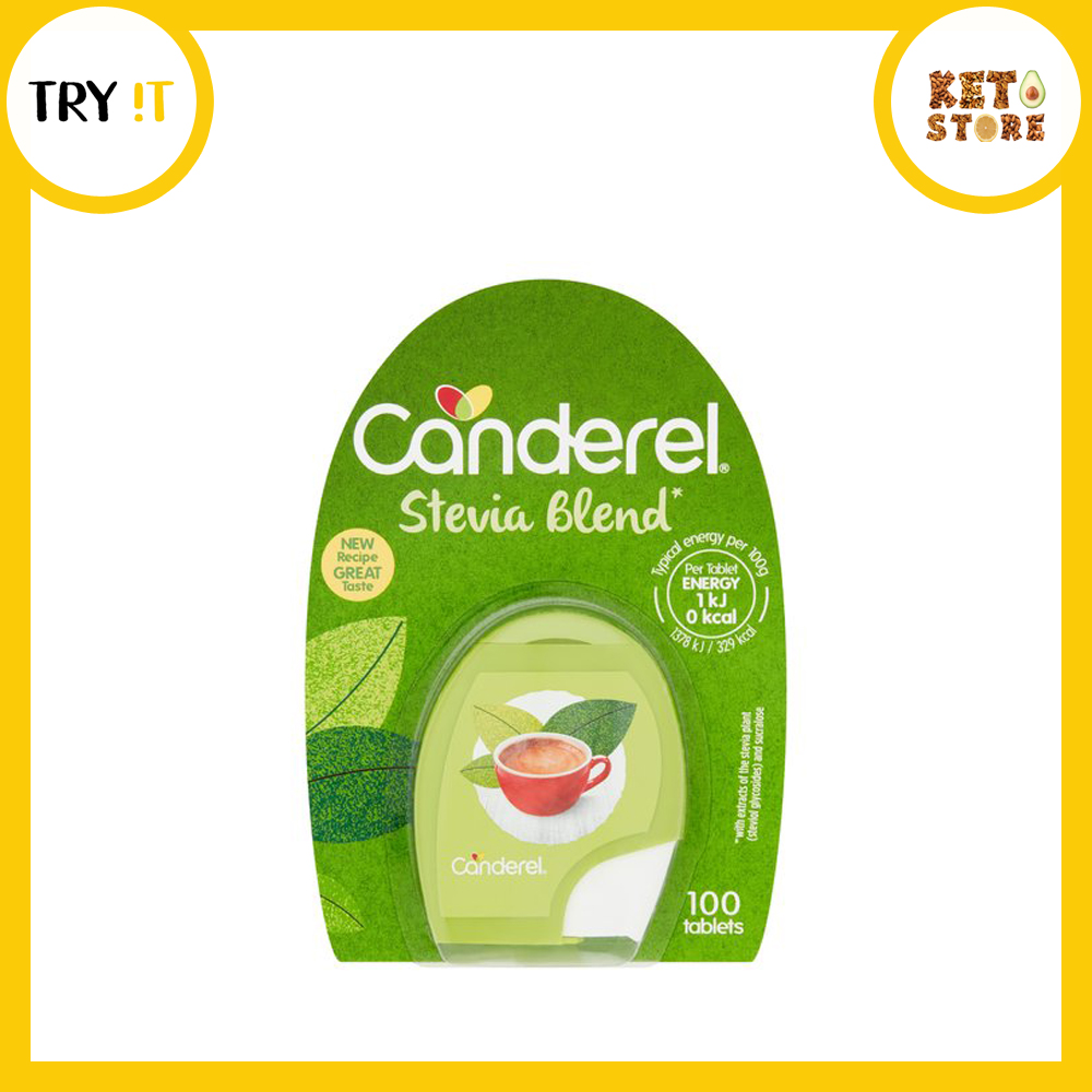 Green Canderel Stevia 100 Tablets Pack - KETO Approved For Ketogenic ...