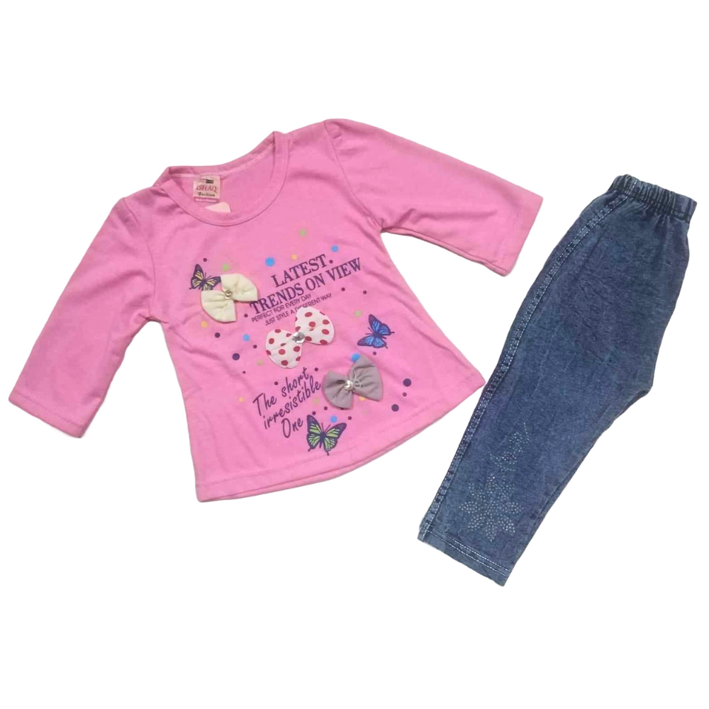 Baby Girl Cloth Top/Shirt And Jeans Pent New Design | Daraz.pk
