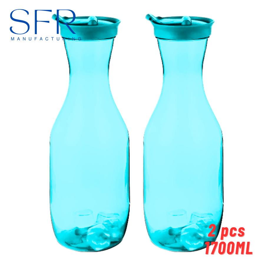 Plastic Carafe Bottle (Pack of 2) 1700ml, Smooth Ice juice and water ...