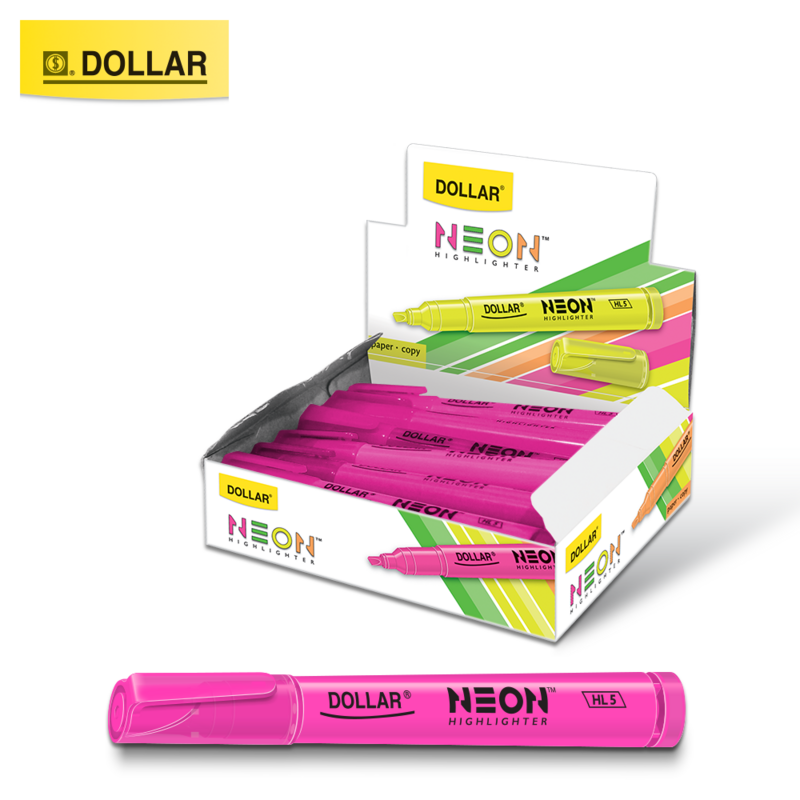 Dollar Neon Round Highlighter 12's Regular Box | Daraz.pk