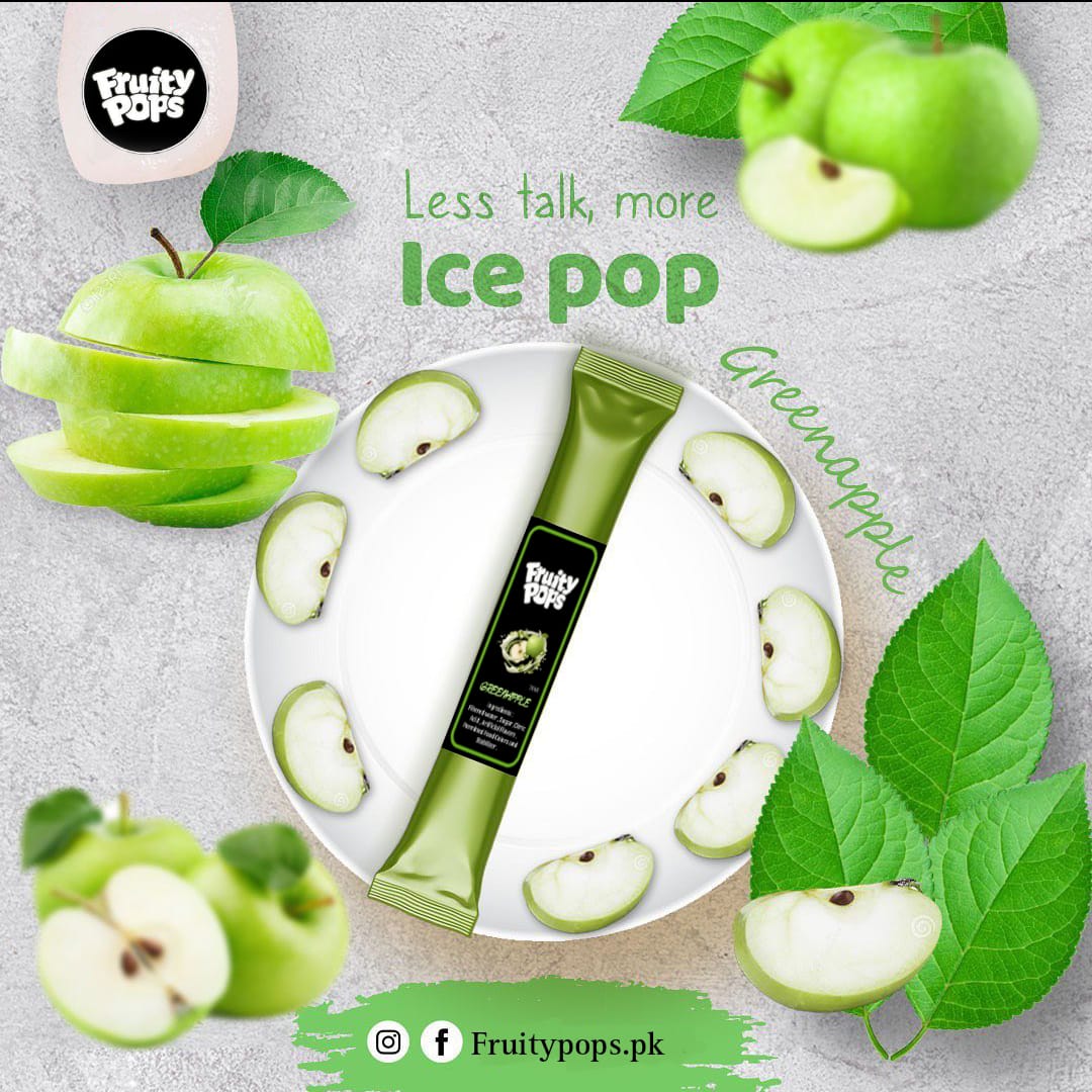 ice lollies pouch of 6 lolies single flavour green apple ice candy ...