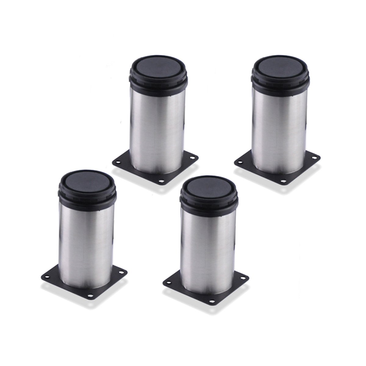 4pcs Stainless Steel Adjustable Furniture Feet, Round Sofa,Cabinet ...