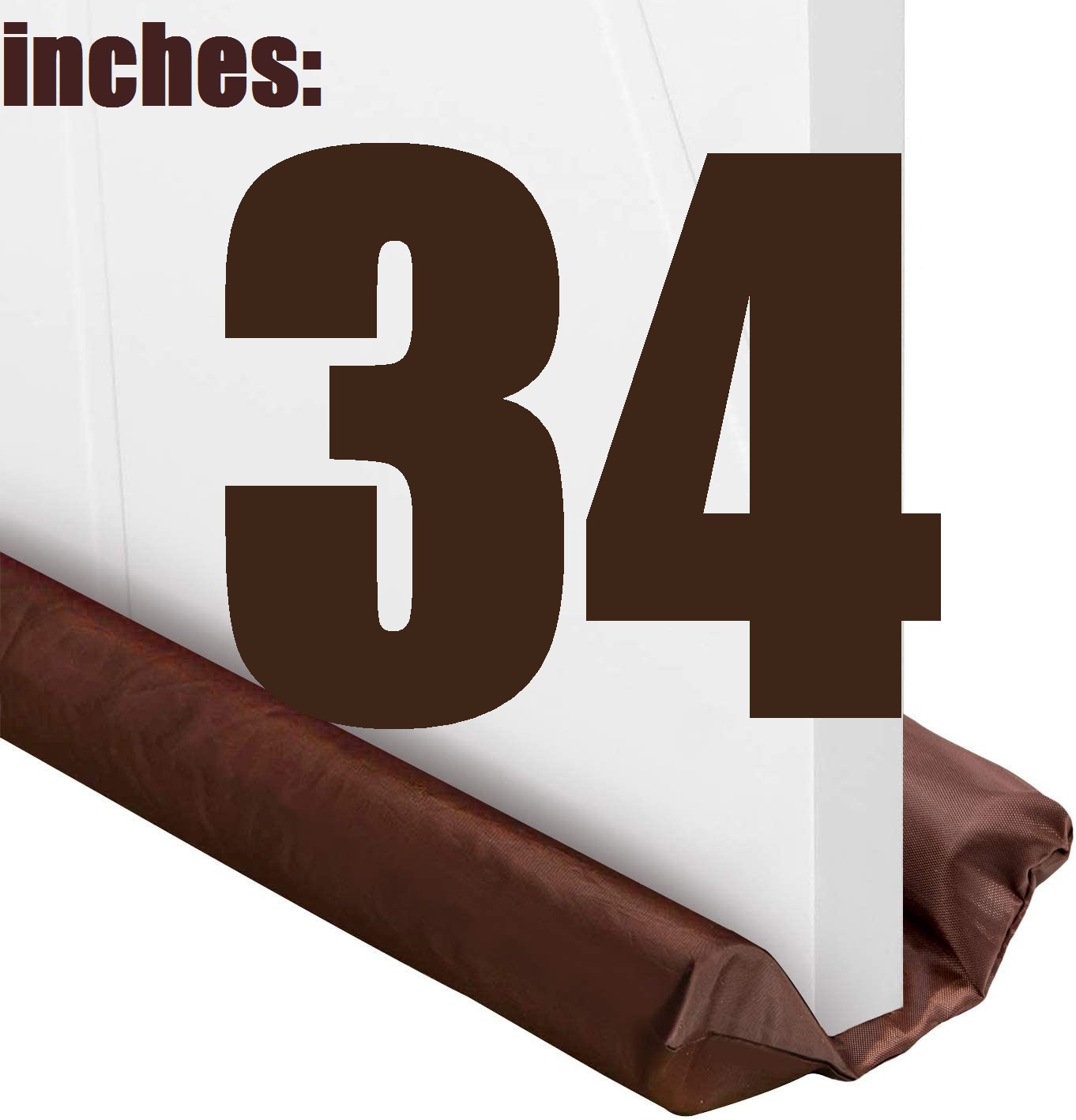 Door Draft and Dust Stopper Brown the Color 18-52 Inches Door Air ...