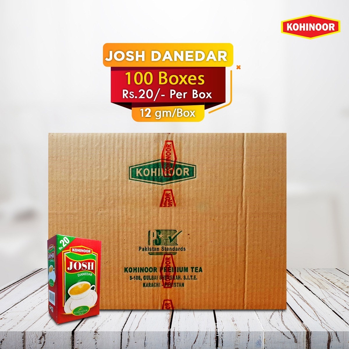 Josh Danedar Bundle | 100 Boxes | 12 GM each | Daraz.pk