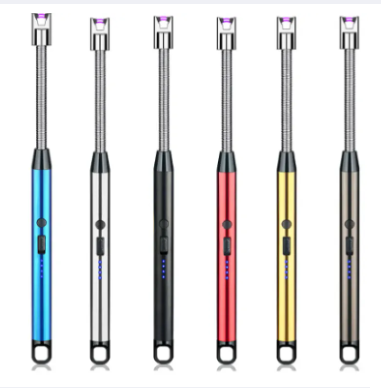 Electric USB Kitchen Candle Lighter Rechargeable Windproof Gas Lighters Home BBQ Flameless ...