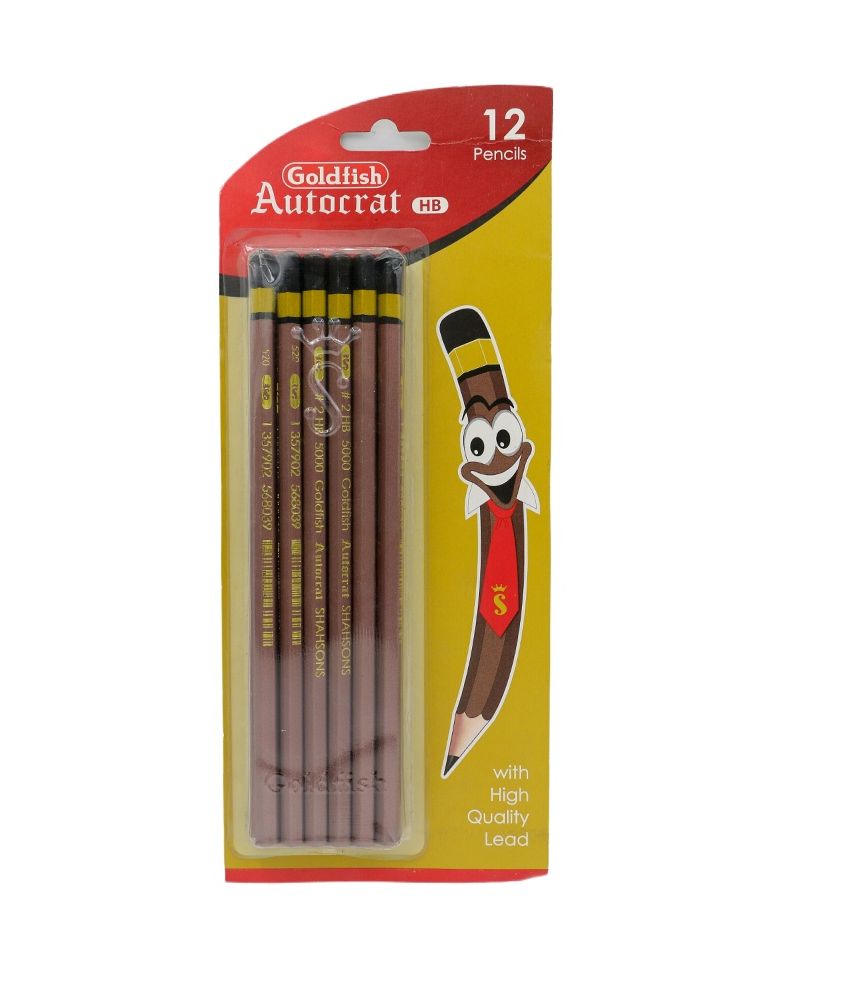 Goldfish Lead Pencil 5000 Autocrat Pencil (5000-BC) 12 Pieces Blister ...