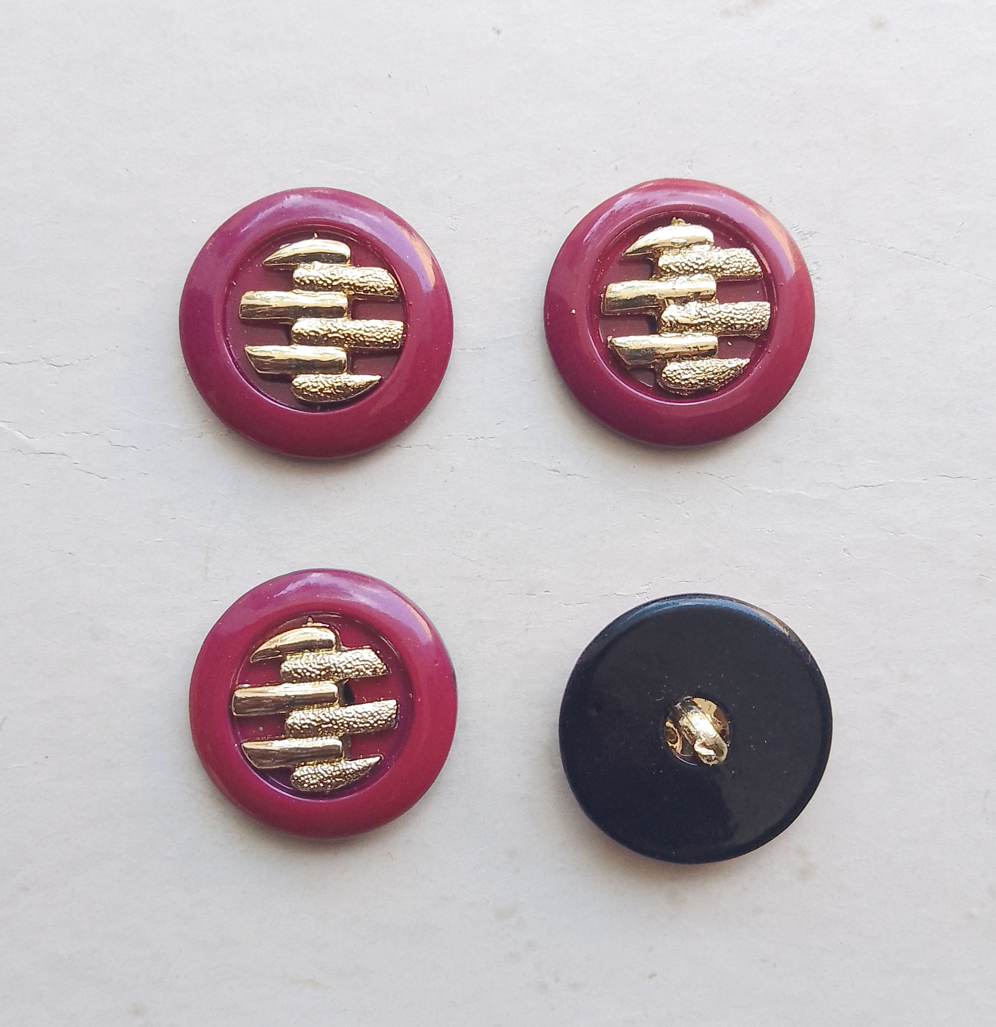 4-Piece Fancy Gold Decorated Buttons | Fancy Buttons for Men/Women ...