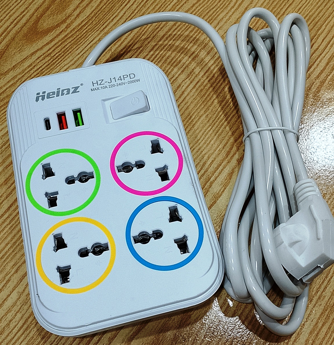 4 way power Strip / Extension Lead board with 2 USB Ports & 1 Mobile ...
