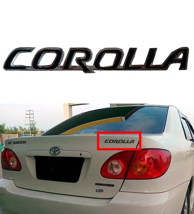 Corolla Monogram Badge - Toyota Car - Silicon Black | Daraz.pk