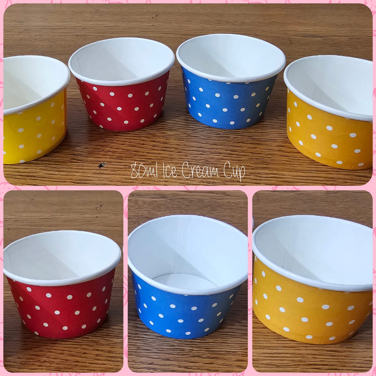 [100pcs/pack] Disposable Ice Cream Scoop Paper Cup (80ml/3oz) | Daraz.pk
