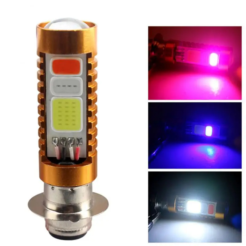 LED Headlight Bulb for Bike 12V Motercycle 70cc & 125cc with Red, Blue ...