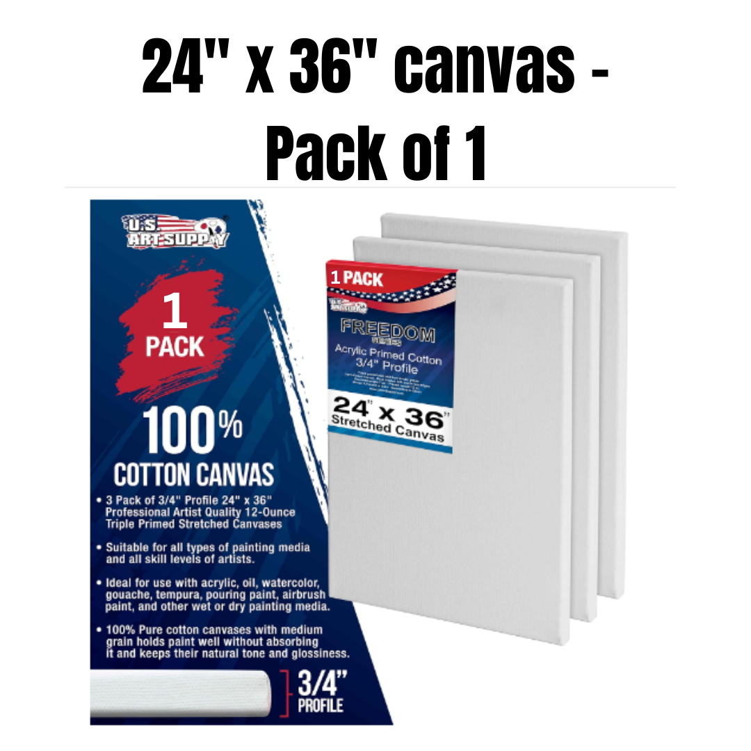 Pack of 1 - Square Canvases 24 x 36 For Painting, Canvas Boards, Canvas ...