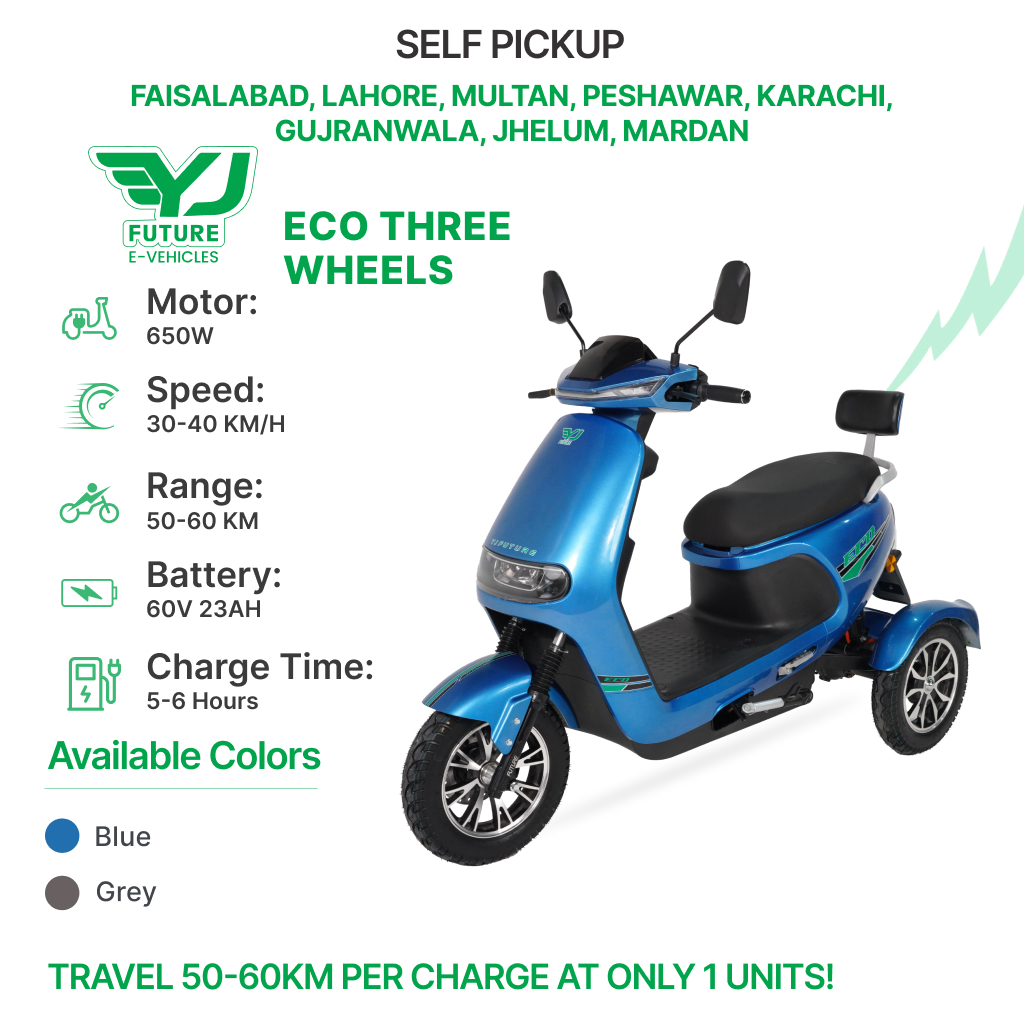 YJ FUTURE ECO Electric Bike or E-Bike - GREY/ BLUE | Daraz.pk